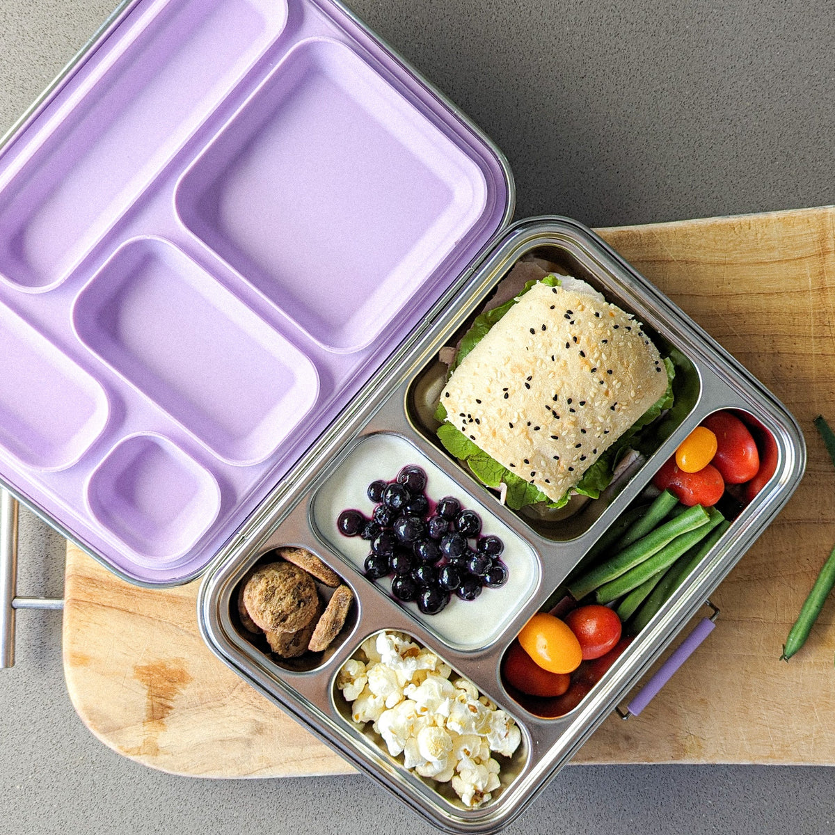 Ecococoon | Bento Lunchbox 5 | Grape | Creative Kids Lab