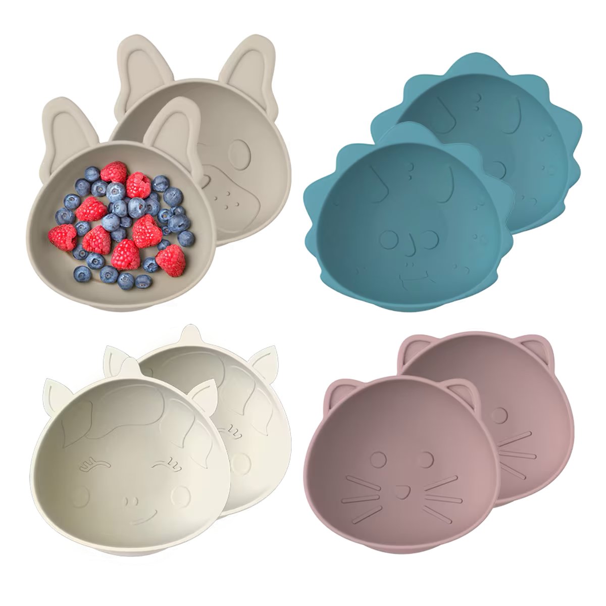 Melii Luxe | Silicone Suction Bowls | 2 Pack | Creative Kids Lab