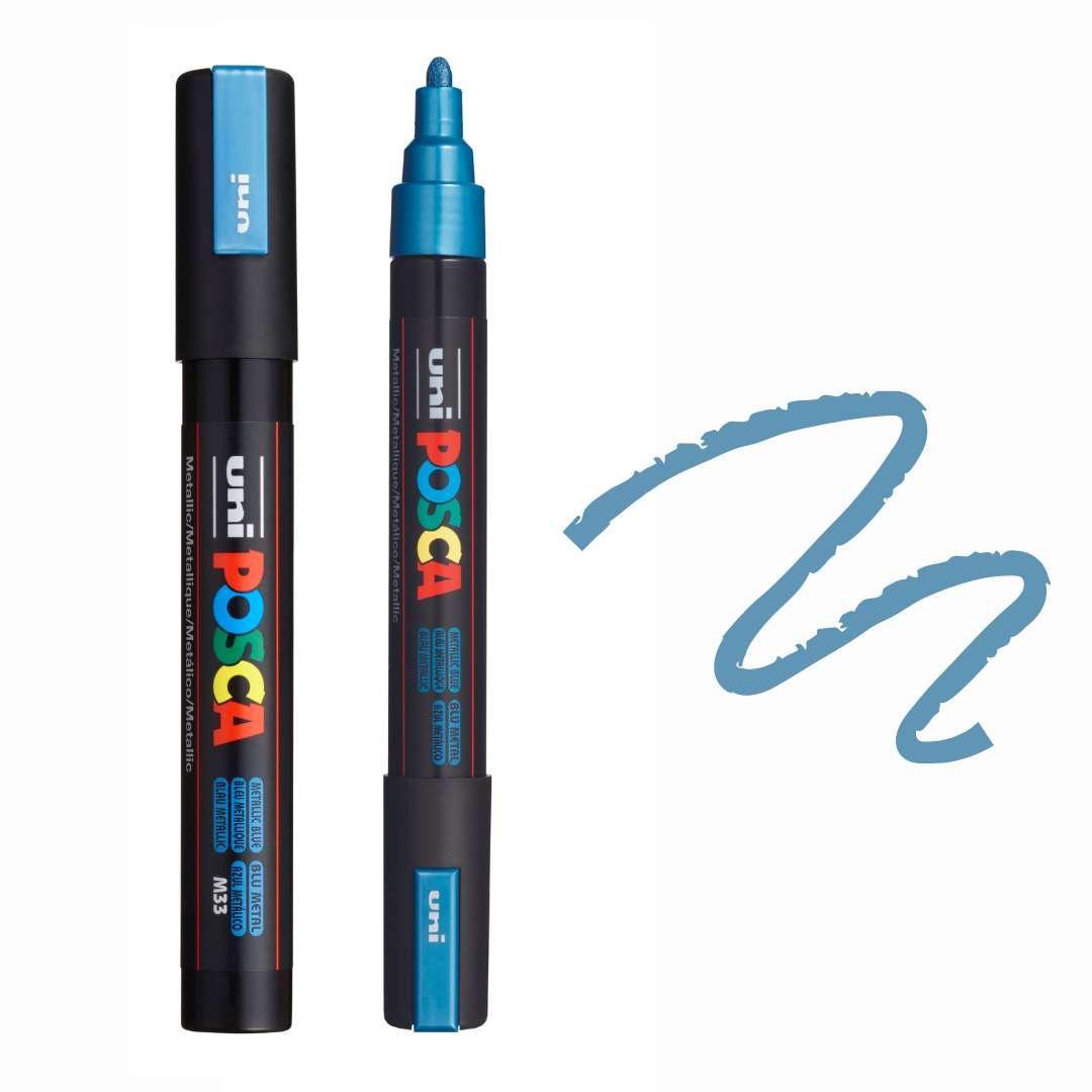 POSCA PC5M Paint Pen - METALLIC BLUE | Creative Kids Lab