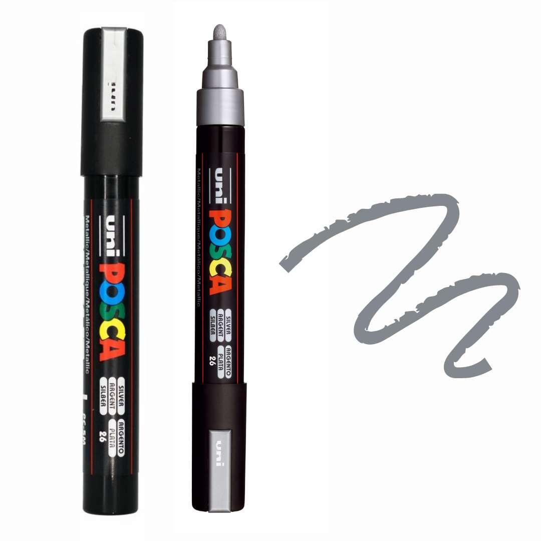 POSCA PC5M Paint Pen - SILVER | Creative Kids Lab