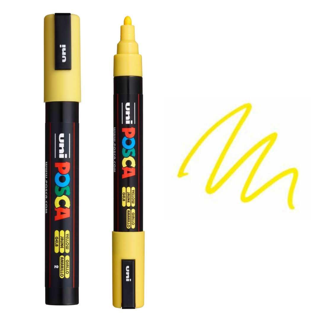 POSCA PC5M Paint Pen - YELLOW | Creative Kids Lab