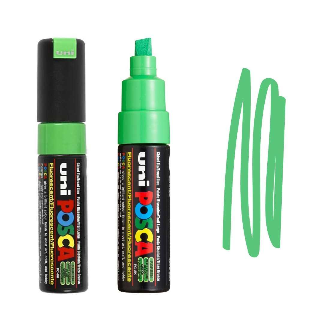 POSCA PC8K Paint Pen - FLUORESCENT GREEN | Creative Kids Lab