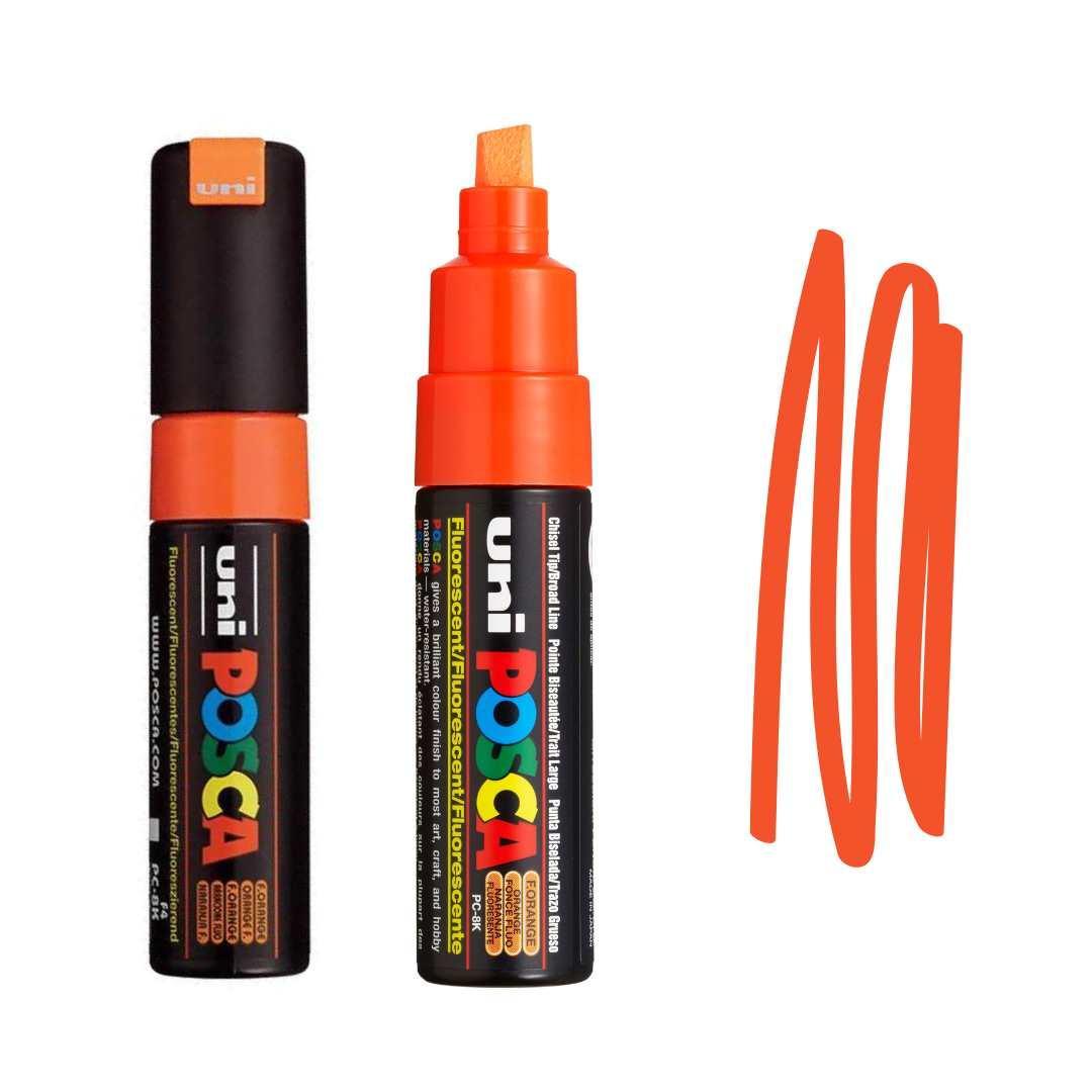 POSCA PC8K Paint Pen - FLUORESCENT ORANGE | Creative Kids Lab